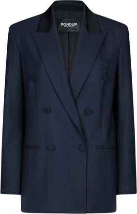 Dondup Femme, Vestes, Bleu, Taille: 34 FR Blazer croisé regular fit