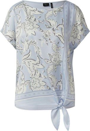 s.Oliver Kurzarmshirt T-Shirt &Auml;rmelloses Jersey-Shirt mit U-Boot-Ausschnitt und Frontprint