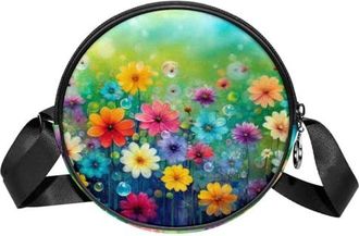 Generic Sac &agrave; bandouli&egrave;re rond rond pour femme, petit sac &agrave; dos &agrave; bulles avec fermeture &eacute;clair, bretelles r&eacute;glables, d&eacute;contract&eacute; pour femmes et filles