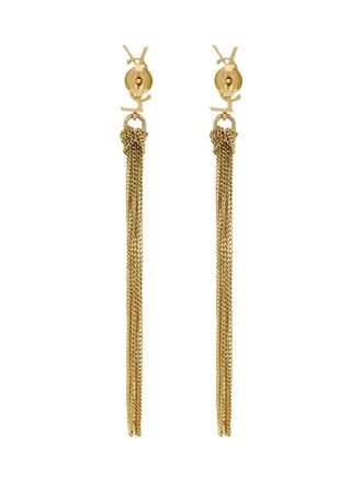 Saint Laurent Logo Earrings - Gold