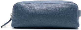 Orciani trousse de toilette zippée à fini texturé - Bleu