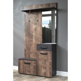 Trendteam home24 Kompaktgarderobe Smile 104 x 190 x 32cm Multicolor