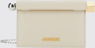 Jacquemus Mini-Tasche Rond Carr&eacute; aus Glattleder mit metallischem Logo