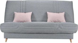 Les Tendances Les Tendances - bultex Clic clac mona 3 places - Tissu gris - l 192 x p 95 x h 101
