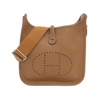 Herm&egrave;s Pre-owned Cuir sacs-ports-paule - Femme - Pre-owned - Brun - Taille: ONE Size