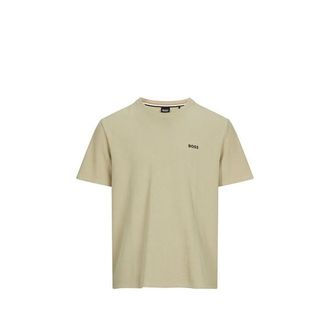 HUGO BOSS T-shirt &agrave; col rond en coton piqu&eacute; m&eacute;lang&eacute;