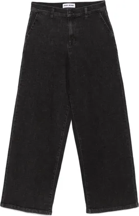 DKNY Weite High-Rise-Jeans - Schwarz