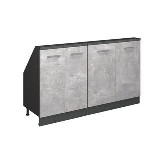 Vicco Ensembles de Meuble de Rangement sous Pente Rion, Béton/Anthracite, Lot de 2