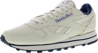 Reebok Baskets classiques en cuir pour homme, Albâtre/Vector Navy/Grout, 43 EU