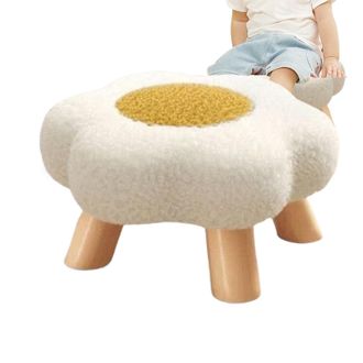 Generic Hocker in Form von -, dekorativer runder Sitz mit weichem Design, Bequeme gepolsterte Struktur, moderner f&uuml;r Schlafzimmer, Wohnzimmer, Ba