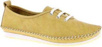 Andrea Conti Lacets pour Femme Basket, Jaune, 38 EU