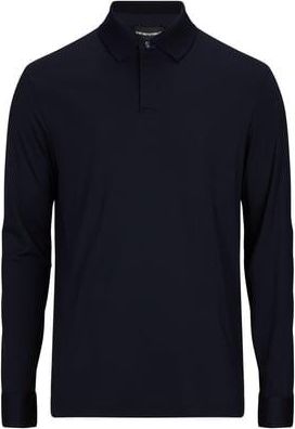 Emporio Armani Polo regular-fit &agrave; manches longues