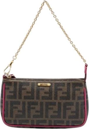 Fendi Sac bandouli&egrave;re mini Pre-owned - Femme - Pre-owned - Brun - Taille: ONE Size