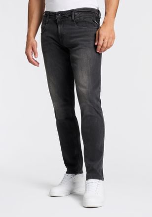 Replay Slim-fit-Jeans REPLAY ANBASS, Herren, Gr. 30, L&auml;nge 34, schwarz (schwarz delav&egrave;), Denim/Jeans, Obermaterial: 99% Baumwolle, 1% Elasthan, slim fit norm