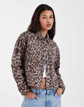 Jack & Jones Jacke mit mehrfarbigem Leopardenmuster-Bunt