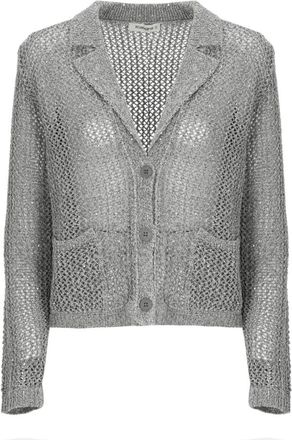 KANGRA Femme, Pulls, Gris, Taille: 38 FR Cashmere Cotton Blend Blazer