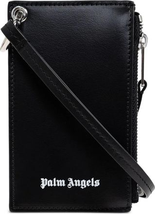 Palm Angels porte-cartes à fermeture zippée - Noir
