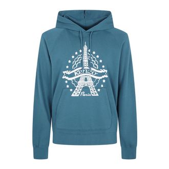 Kenzo Kapuzenpullover mit Eiffelturm-Design - - Sweatshirts & Hoodies - Herren - Blau - L
