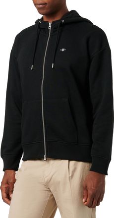 GANT Damen Rel Shield Full Zip Hoodie Kapuzenpullover, Schwarz, XS EU