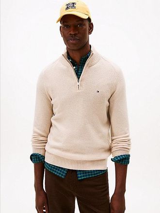 Tommy Hilfiger Pull en pure laine dagneau zipp&eacute;