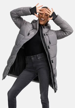 Marikoo Winterjacke MARIKOO Kaituu XVI, Damen, Gr. 5XL, grau, Obermaterial: 100% Polyester. Innenseite: 100% Polyester. Futter: 100% Polyester. Wattierung: 10