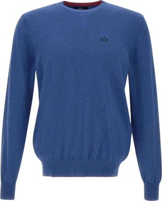 La Martina Blauer Strickpullover - - Knitwear - Herren - Blau - 2XL