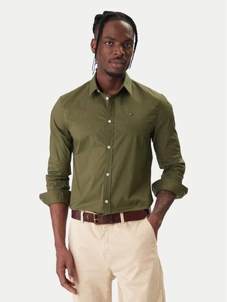 Tommy Jeans Hemd Original DM0DM04405 Gr&uuml;n Slim Fit