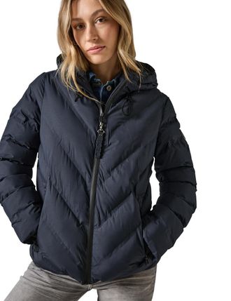 Cecil Damen B201950 Gefütterte Jacke, Dark Navy Blue, XL