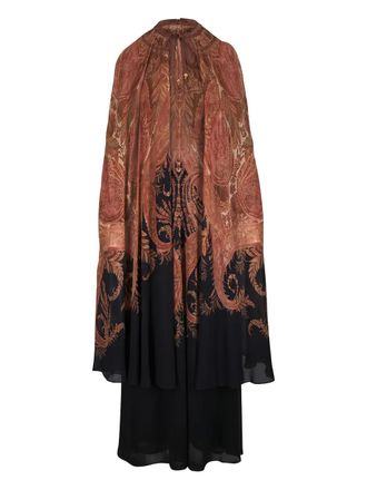 Zimmermann Midikleid mit Paisley-Print - Braun
