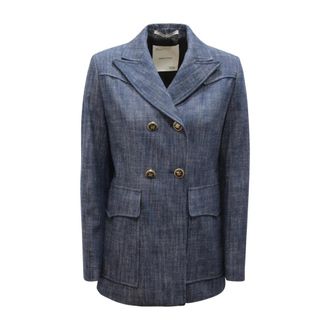 Emma & Gaia N6714 Giacca Doppiopetto Wo Jacket - - Jackets - Damen - Blau - S