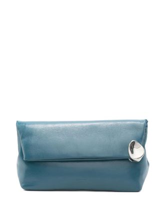 Jil Sander Jewel Clutch mit Reißverschluss - Blau