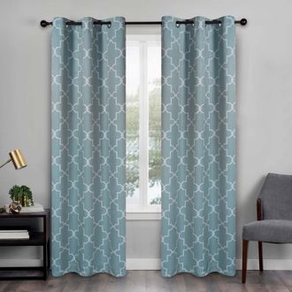 Superior Halbverdunkelungsvorh&auml;nge, kaiserliches Rankgitter-Design, 106,7 x 274,3 cm, &Ouml;senleiste, Sonnenschutz und Raumverdunkelung, Vorh&auml;nge f&uuml;r Schlafzimmer,