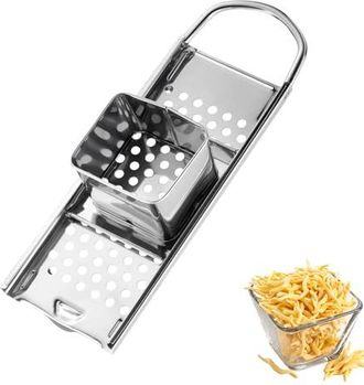 Westmark Spätzlehobel Knöpfle Inox - Edelstahl Spätzlereibe für feine Knöpfle & Spätzle - Mit Schlitten zum einfachen Hobeln - Silber, 31,5 cm
