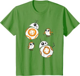 Star Wars Porg and BB-8 Doodle T-Shirt T-Shirt