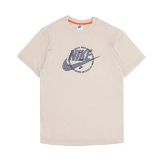 Nike Homme, Tops, Beige, Taille: XL T-shirt d&eacute;contract&eacute; &agrave; col rond