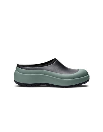 Rains 70260 Mirage wasserdichte Gummi-Clog-Mules in Schwarz/Sage
