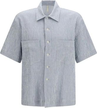 Sunflower Adam Kurzarmhemd - - Shirts - Herren - Blau - S