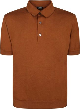 Ermenegildo Zegna Homme, Tops, Brun, Taille: XL Polo Chemises