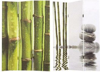 Vacchetti Vacchetti - Bambusdruck 3-teiliger Raumteiler 120,6x2,5xh180,6x2,5xh180