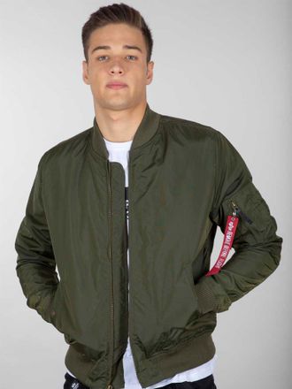 Alpha Industries Mens Alpha industries Ma-1 Tt Bomber Jacket in Dark Green