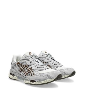 Asics Mens Sneakers Gel-Nyc Cream-Cement Grey Trainers Cream/cement