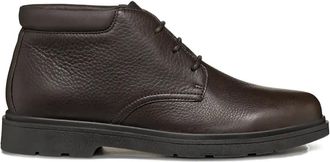 Geox leather lace-up boots - Marron
