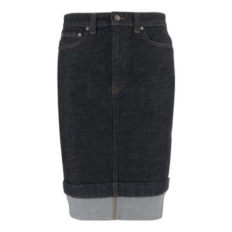 Khaite Femme, Jupes, Bleu, Taille: W26 Kendra Skirt in Cotton Blend