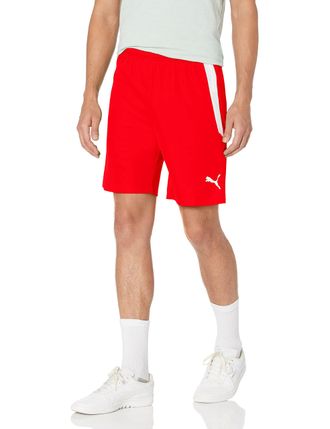 Puma Herren Teamliga Shorts, Red Weiß, Mittel