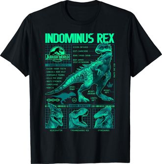 Jurassic Park Indominus Rex Neon Schematic T-Shirt