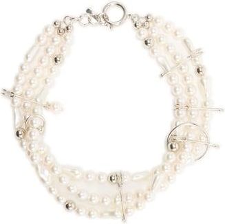 Justine Clenquet Collier ras de cou Chocker &agrave; perles