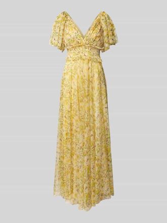 Lace & Beads Abendkleid mit Smok-Details