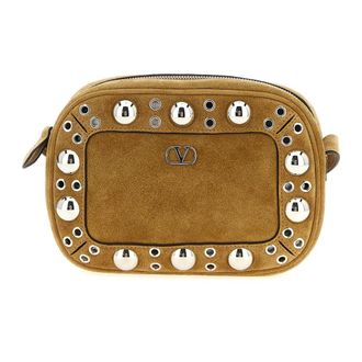 Valentino Garavani Nellc&ocirc;te Suede Crossbody Bag - - Bags - Damen - Beige - ONE SIZE