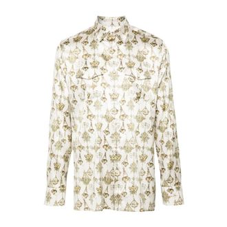 Givenchy Kronleuchter-Print Seidenbluse - - Shirts - Herren - Mehrfarbig - L