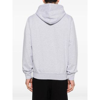 Arte Logo-Embroidered Cotton Hoodie - Gray